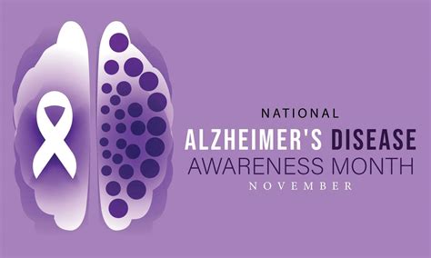 National Alzheimers Disease Awareness Month Background Banner Card