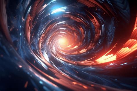 Premium Photo Energetic 3d Spiral Movement