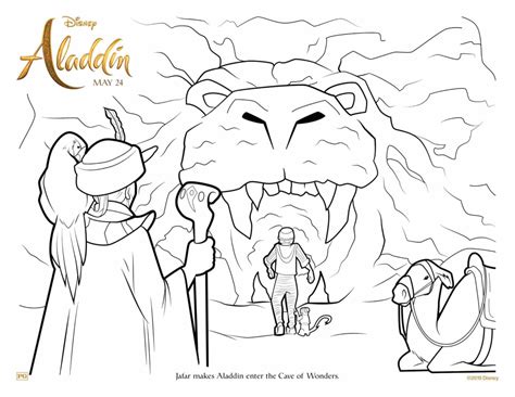 Aladdin Cave Of Wonders Coloring Page