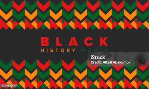 흑인 역사의 달 아프리카 계 미국인 역사 매년 축하합니다 2 월에 미국과 캐나다에서 영국에서 10 월에 포스터 카드 배너 배경 벡터 일러스트레이션 0명에 대한 스톡 벡터