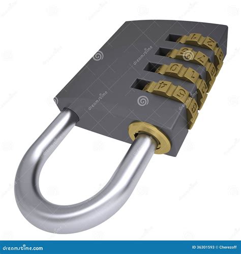 Combination Padlock Stock Illustration Illustration Of Iron