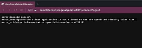 Openiddict Logout Error With Domain Tenant Resolver · Issue 15888