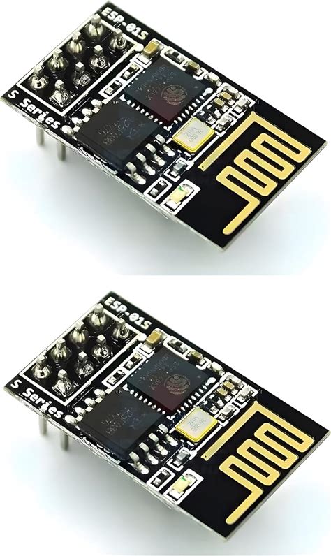 Pameencos 2 Pcs Esp8266 Esp 01s Serial Wifi Wireless Transceiver Module Adapter Pcb