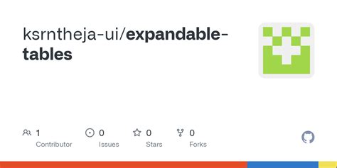 Github Ksrntheja Uiexpandable Tables