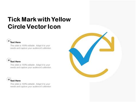 Tick Mark With Yellow Circle Vector Icon Ppt Powerpoint Presentation Icon Examples