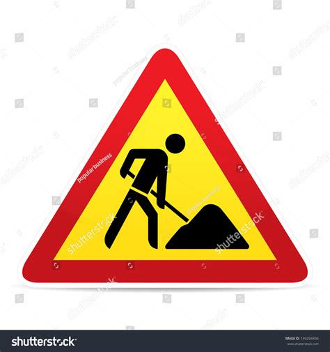 Building Construction Site Warning Sign Stock Illustration Shutterstock
