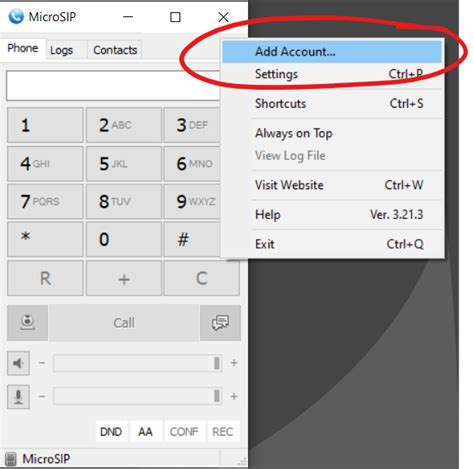 MicroSIP Configuration Loyalty Forge