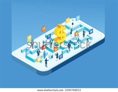 Isometric 3d Business Concept Environment Business Stock Vector Royalty Free 2184768013