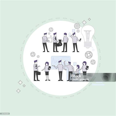 비즈니스 피플 그룹 브레인스토밍 프로세스 플립 차트 파이낸스 비즈니스 피플 팀 경영자에 대한 스톡 벡터 아트 및 기타 이미지