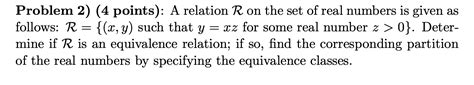 Solved Problem 2 4 Points A Relation R On The Set Of