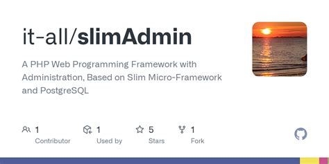 Github It Allslimadmin A Php Web Programming Framework With