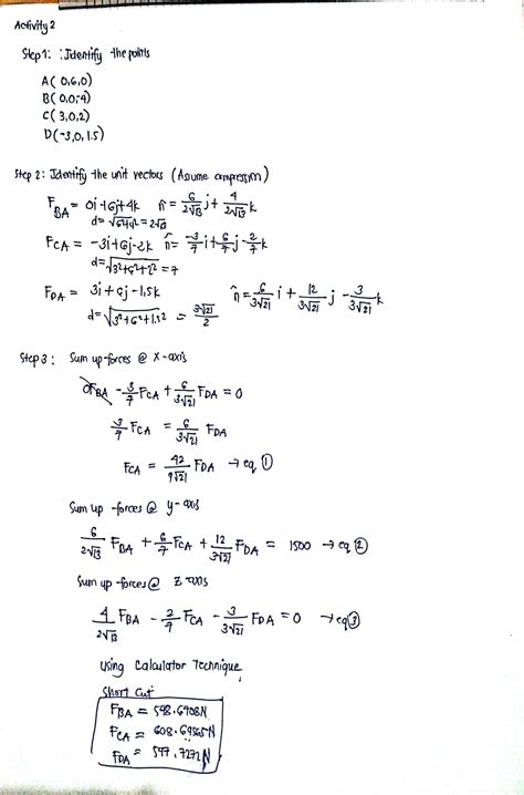 [solved] activity 1 the points b c and d of the cantilever frame