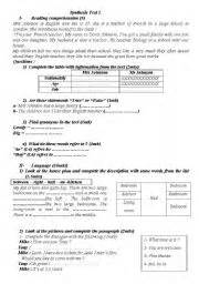 Synthesis Test 2 ESL Worksheet By Ammouna 2010