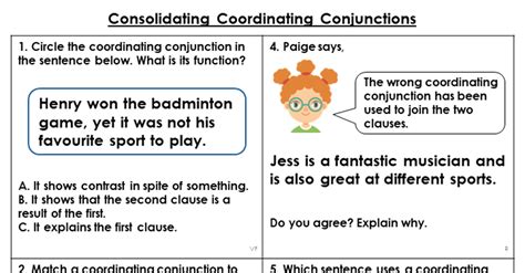 Year 4 Consolidating Coordinating Conjunctions Lesson Classroom Secrets Classroom Secrets