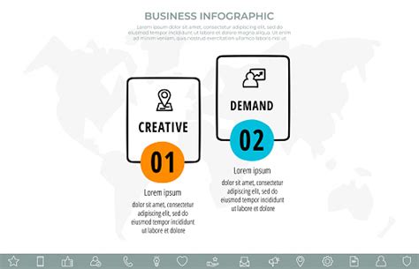 2개의 직사각형과 아이콘이 있는 손으로 그린 벡터 라인 인포그래픽 두 단계가 있는 플랫 차트 프로세스 템플릿입니다 비즈니스 프로젝트 프레젠테이션 웹 다이어그램 콘텐츠를 위한