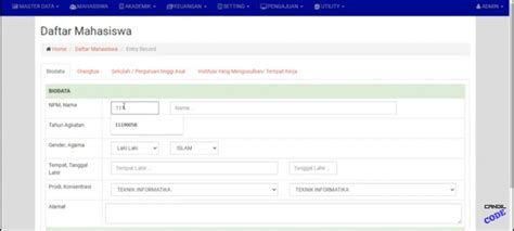 Source Code Aplikasi Sistem Informasi Akademik Keuangan Kampus Php