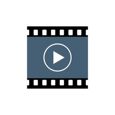 재생 버튼 아이콘 비디오 영화 재생 벡터 흰색 배경에 고립 프리미엄 벡터