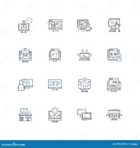 Software Engineering Line Icons Collection Programming Development
