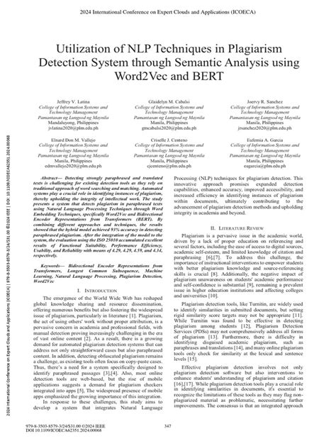 Utilization Of Nlp Techniques In Plagiarism Detection System Through