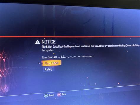 Getting This Error Code Any Fix On Xbox R Blackops3