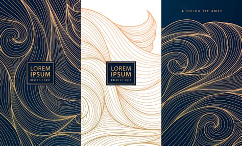 벡터 컬렉션 디자인 요소 세트 라벨 프레임 청첩장 소셜 넷 스토리 포장 고급 제품 향수 비누 와인 로션 일본 선파 패턴 바다 0명에 대한 스톡 벡터 아트 및 기타 이미지