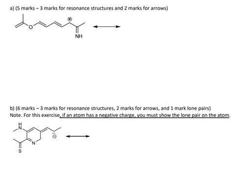 Solved A Marks Marks For Resonance Structures And Chegg