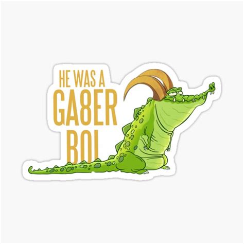 Ga8er Loki Gator Loki Alligator Loki Sticker For Sale By Nvrland Novelty Redbubble