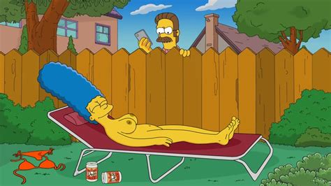 Rule 34 Completely Nude Female Marge Simpson Ned Flanders Nude Outdoors Simpsons The Simpsons