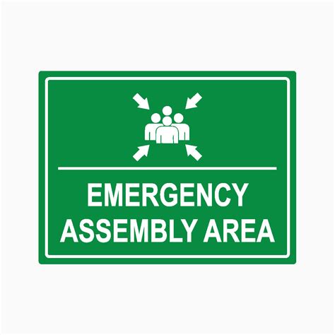 Emergency Assembly Area Sign Horizontal Get Signs