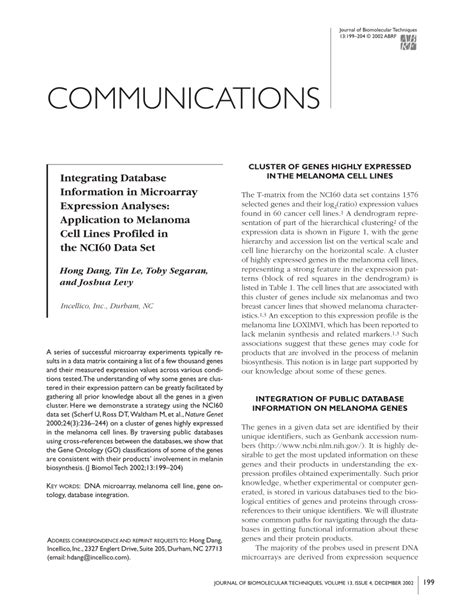 Pdf Integrating Database Information In Microarray Expression
