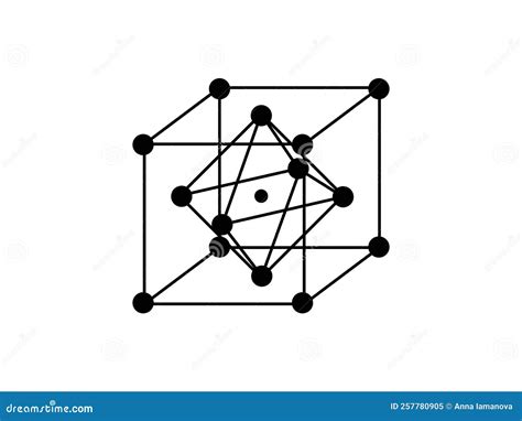 Volumetric Crystal Lattice Cartoon Vector 257780905