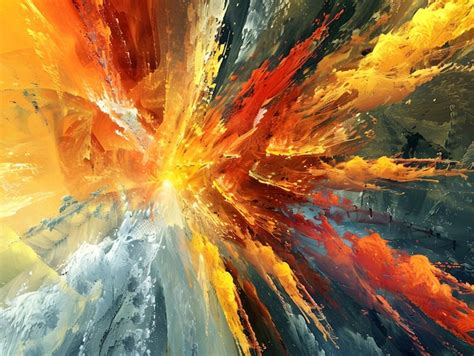 Premium Photo Abstract Art Explosion Vibrant Colors Mesmerizing Patterns Texture Depth