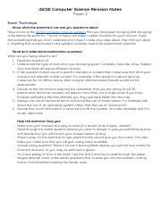 IGCSE Computer Science Paper Revision Notes Pdf IGCSE Computer Science Revision Notes Paper