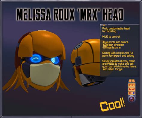 Second Life Marketplace Melissa Roux Mrx Robot Head