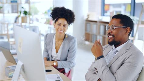 Communication Email And Business People With Computer For Teamwork And