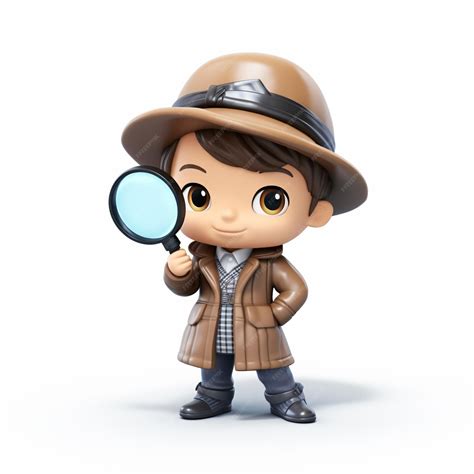 Premium Ai Image A Cartoon Character Holding A Magnifying Glass