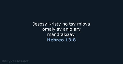 Hebreo 138 Andinin Teny Ao Aminny Baiboly