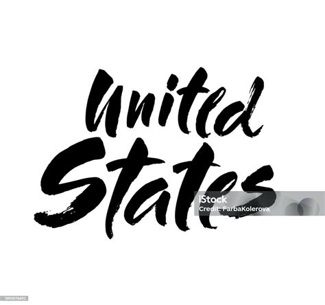 미국 손 문자 잉크 현대 브러시 서 예입니다 필기 구입니다 영감 그래픽 디자인 타이포 그래피 요소입니다 벡터 검은색에 대한 스톡 벡터 아트 및 기타 이미지 Istock