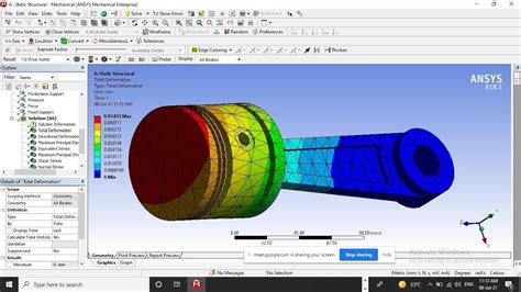 Ansys 181 Steady State Thermal And Static Structural Analysis Of
