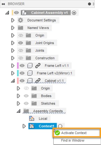 fusion help edit an existing assembly context autodesk