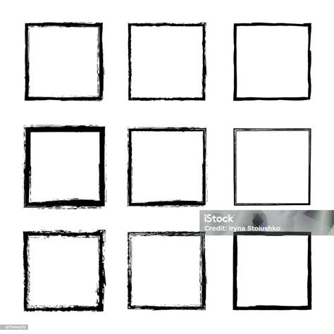 거친 더러운 그런 지 가장자리와 프레임의 벡터 컬렉션입니다 잉크 텍스처 0명에 대한 스톡 벡터 아트 및 기타 이미지 0명