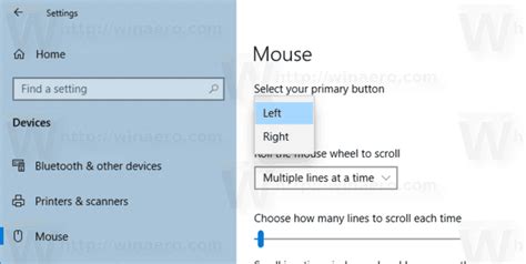 Change Mouse Primary Button To Left Or Right In Windows