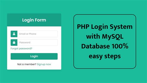 Php Login System With Mysql Database 100 Easy Steps
