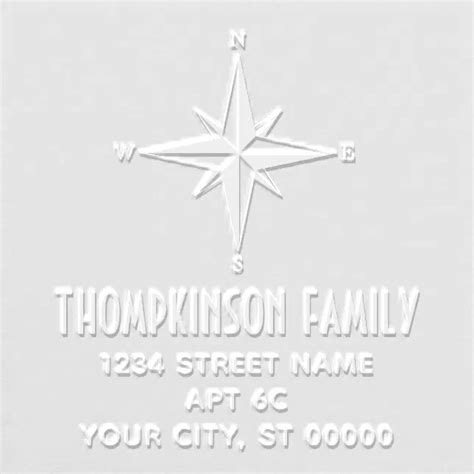 Nautical Compass Rose Name Return Address Embosser Zazzle
