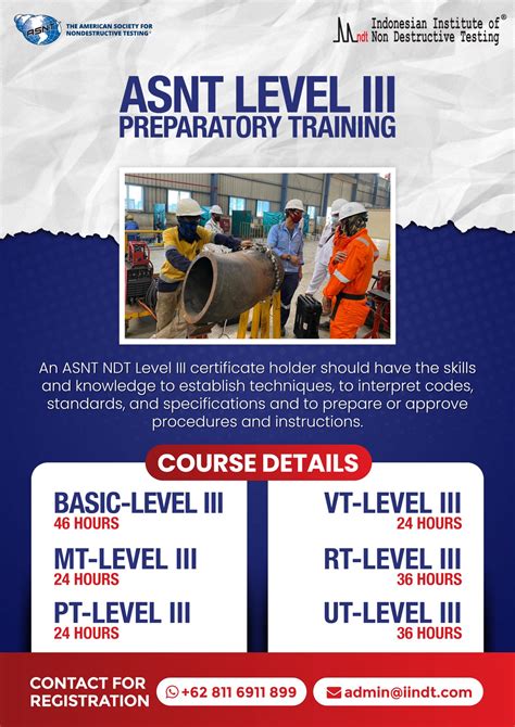 Ndt Training And Certification Indonesia Iindt Batam