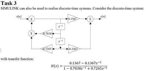 Solved Task 3 Simulink Can Also Be Used To Realise