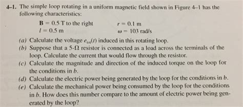 4 1 The Simple Loop Rotating In A Uniform Magnetic