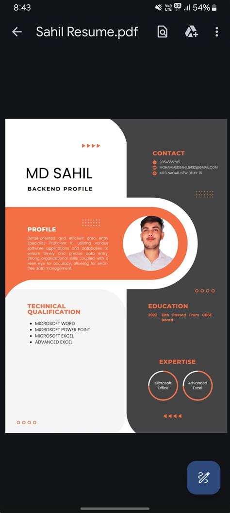 Mohd Sahil On Linkedin Advance Excel Job