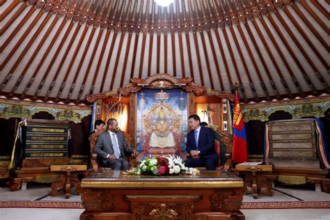 Монгол Улсын Ерөнхийлөгчид Оман Улсын Гадаад хэргийн сайд бараалхав Dnn Mn