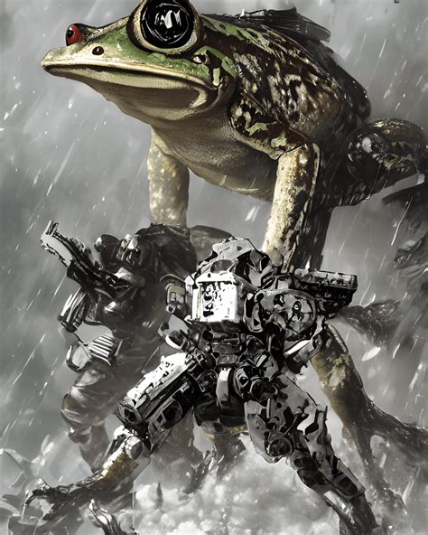 Strong Almighty Laser Gatling Gun Chainsaw Flamethrower Ice Breathing Giant · Creative Fabrica